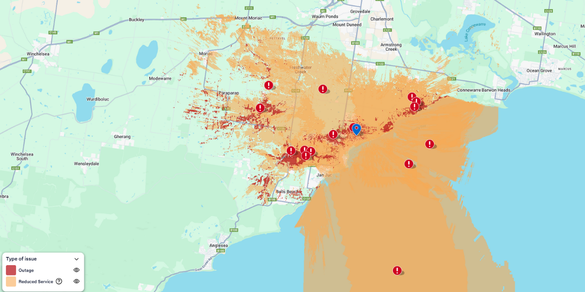 Service outages along the Surf Coast - bay 93.9